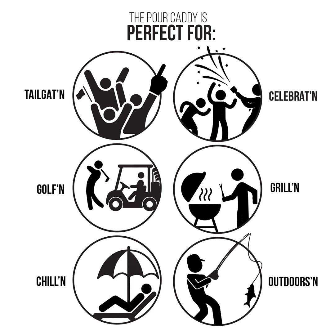 Stainless Steel Flask - Your On The Go Barkeep - Pour Caddy