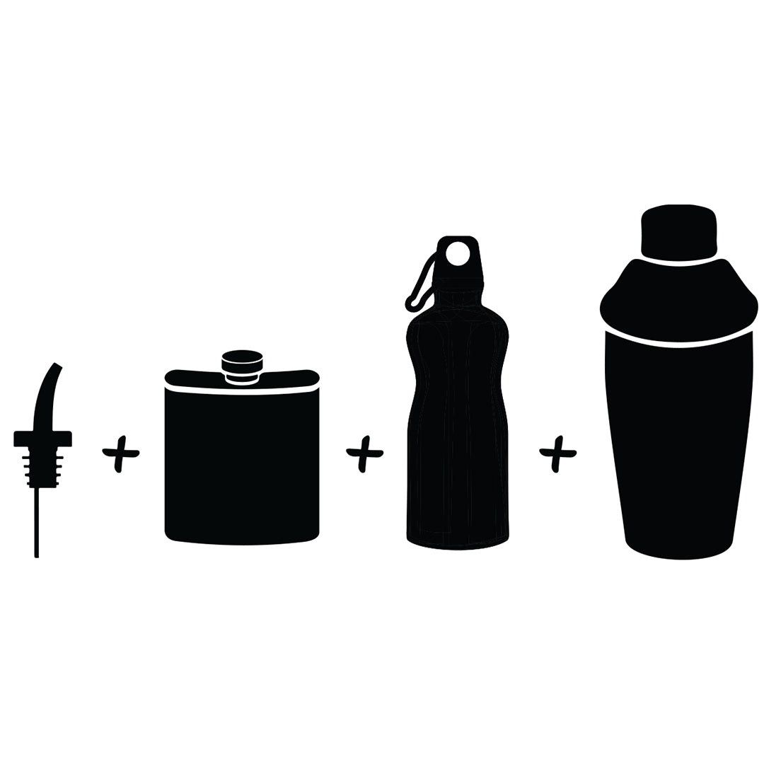 Stainless Steel Flask - Your On The Go Barkeep - Pour Caddy
