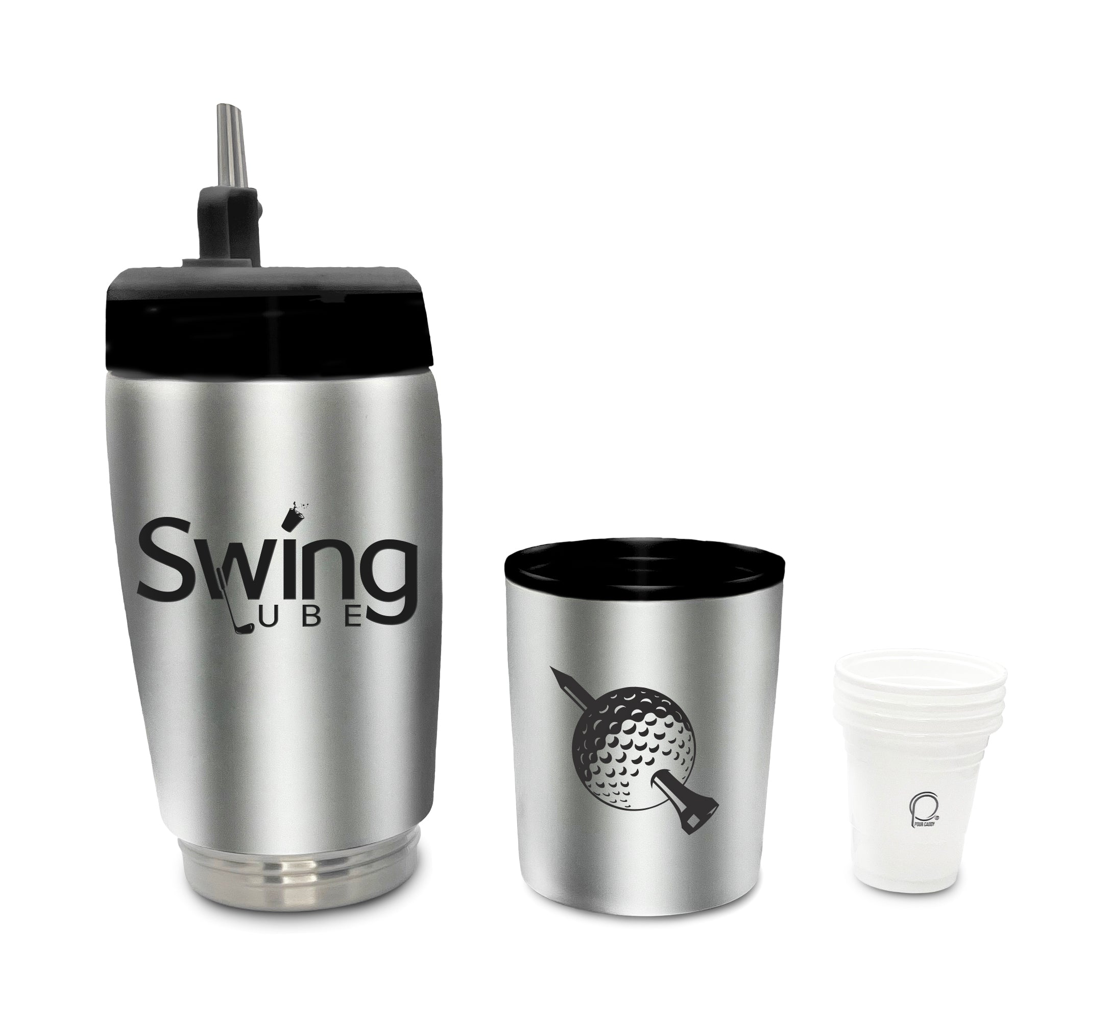 Golfers' Best Friend, Swing Lube Engraved Flask - Pour Caddy